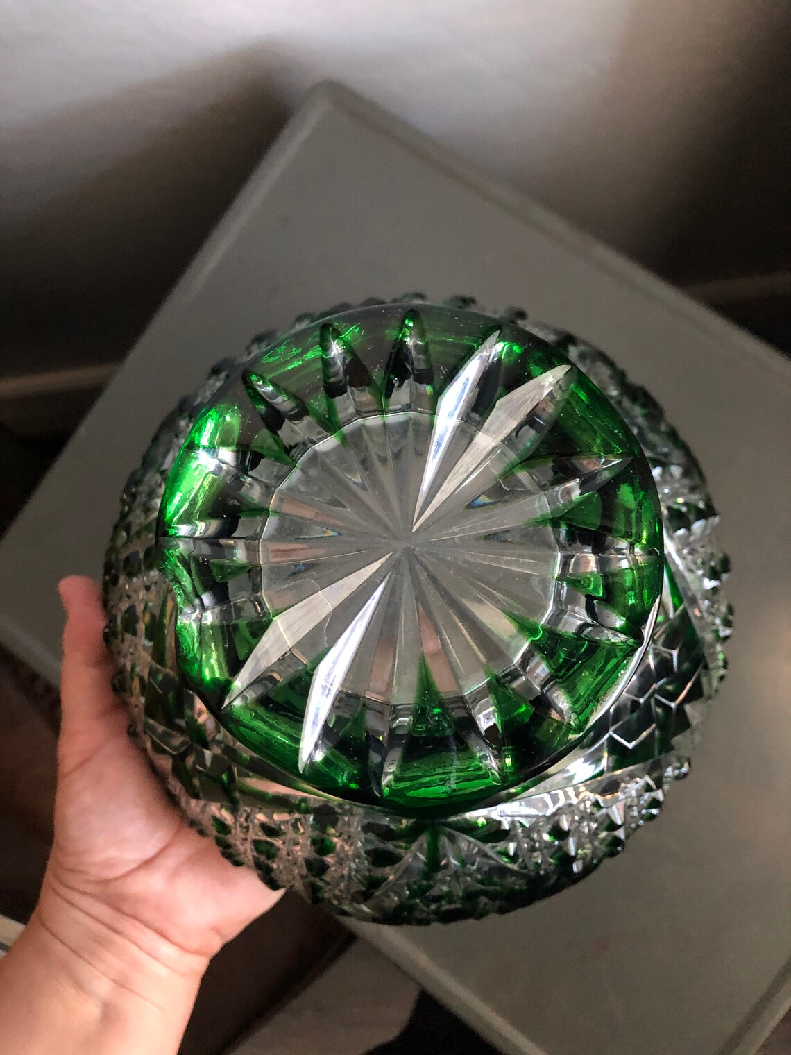 Gus-khrustalny Emerald Fruit Bowl - Etsy