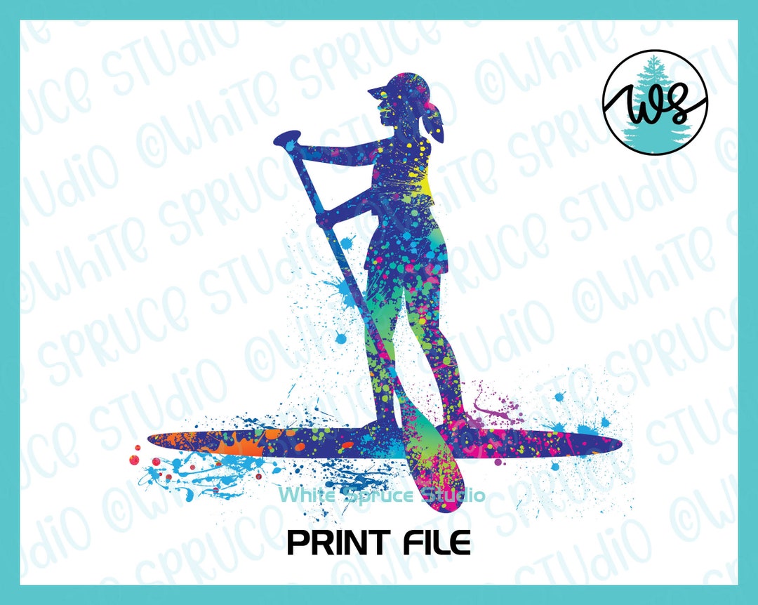 SUP Woman Png, Sup Sublimation, Stand up Paddle Board PNG, Girl Sup ...