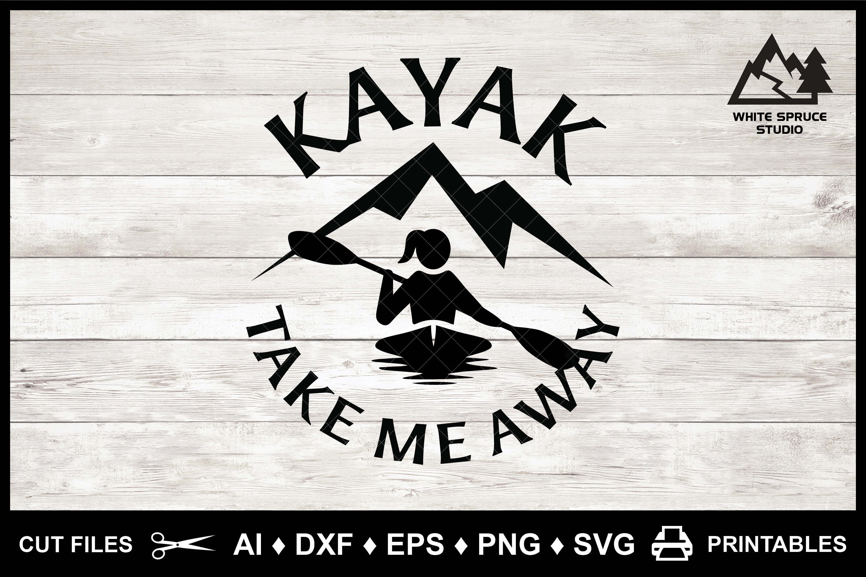 Kayak Logo svg Kayak Saying svg Woman Kayak SVG Mountains | Etsy