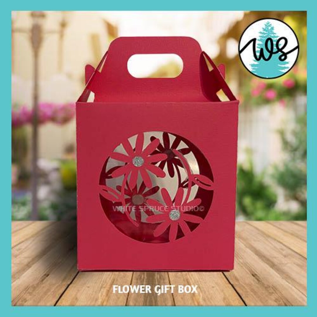 3D Flower Gift Box Template: Paper Purse SVG (digital Download) - Etsy
