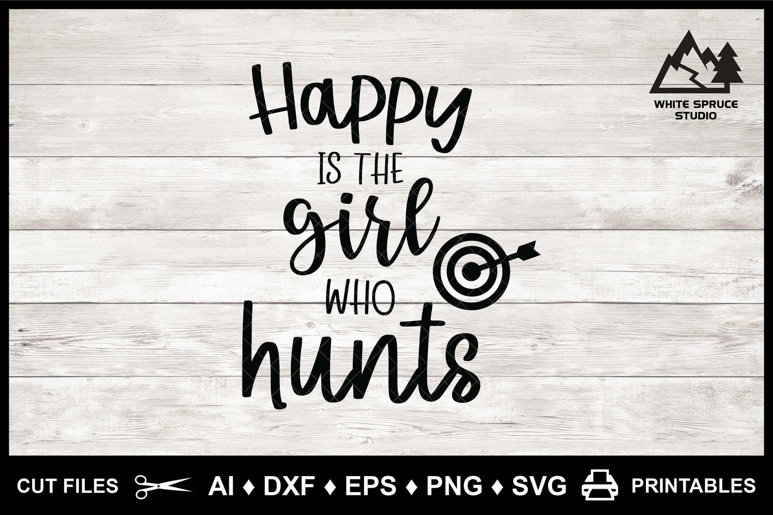 Hunting Logo SVG Hunting Saying Svg Hunting Quote Happy | Etsy
