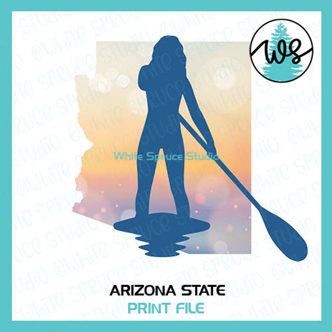 SUP Woman Arizona State Printable PNG, SUP Sublimation Png, Paddle ...