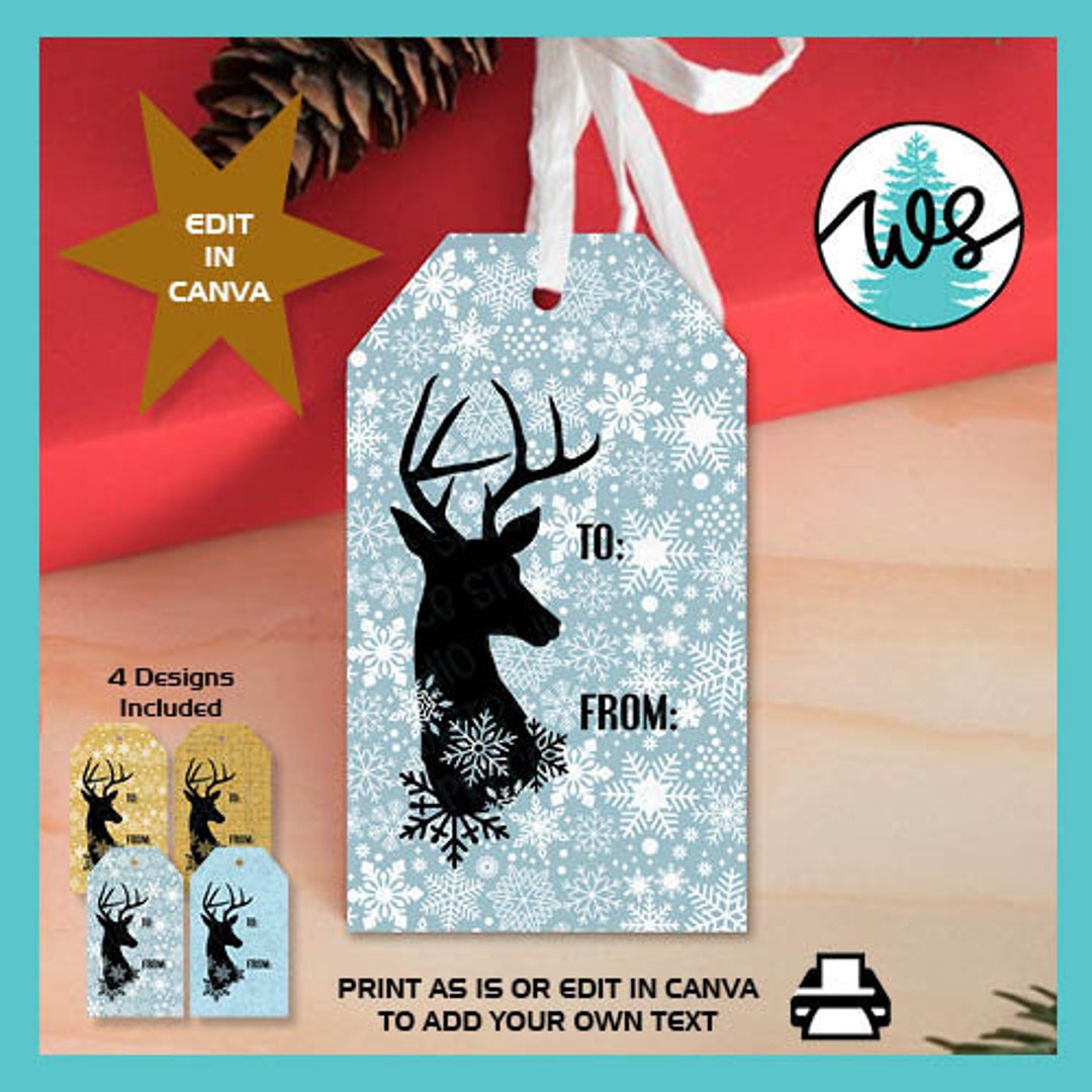 Editable Christmas Gift Tag, Printable Christmas Gift Tags, Printable ...