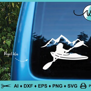 Kayak Logo SVG, Kayak Girl Mountains SVG, Kayak Girl Svg, Kayak Woman ...