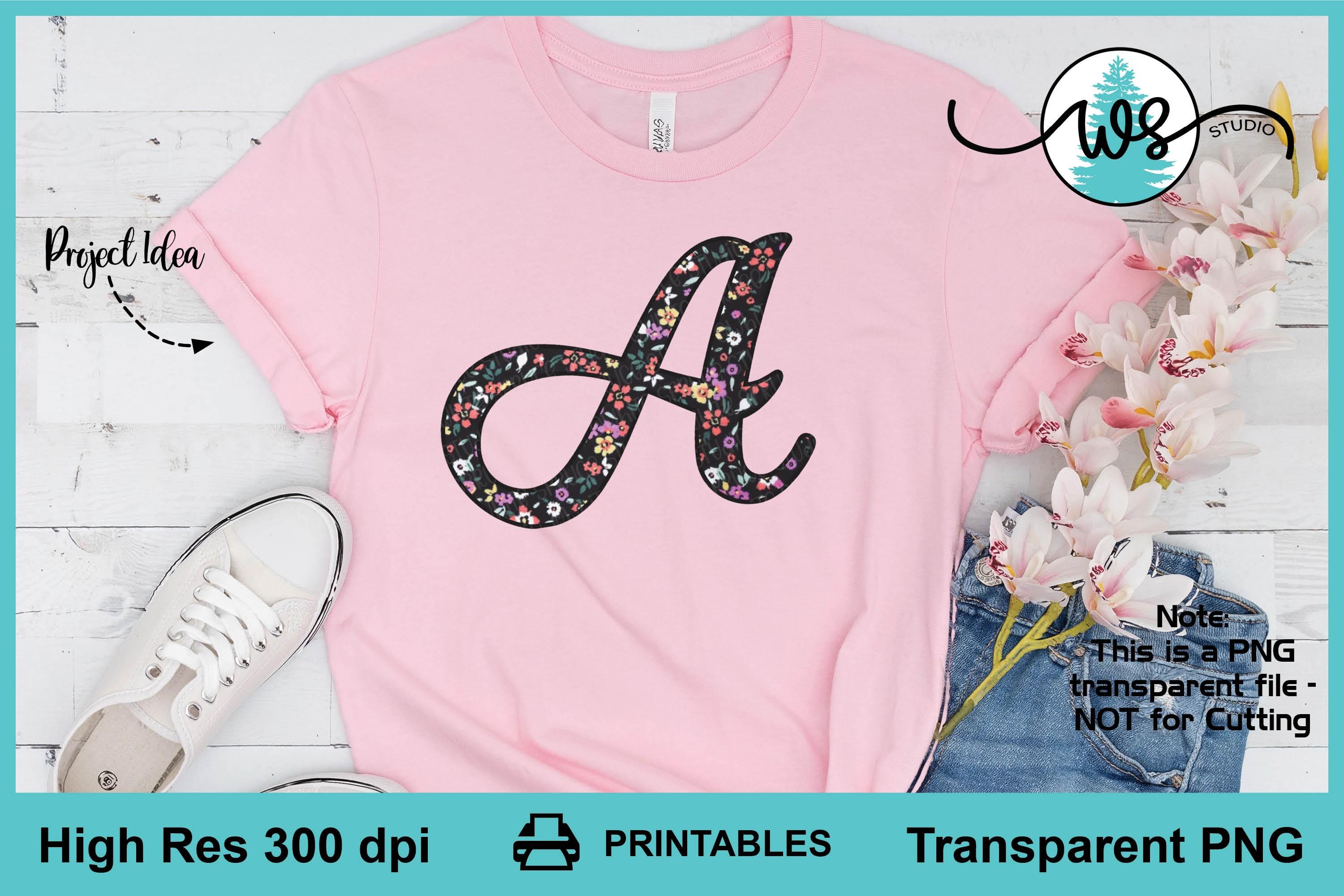 Floral Alphabet Letters: Printable PNG Clipart Bundle - Etsy