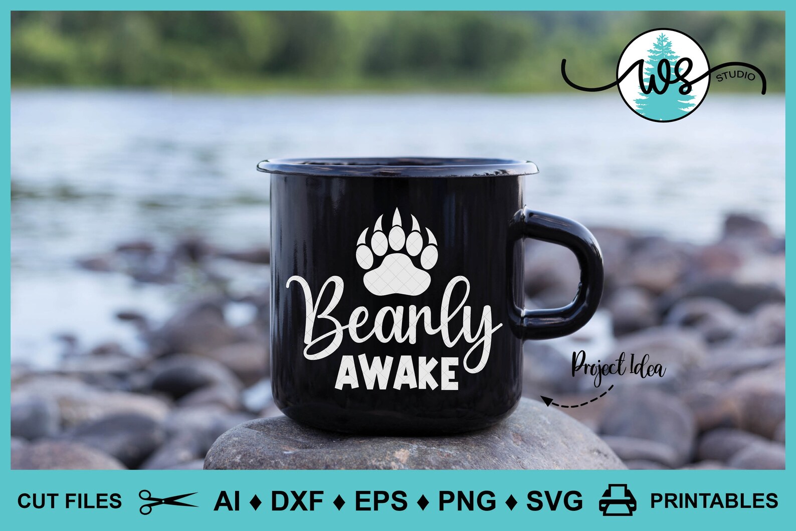 Bearly Awake SVG Bear Claw SVG Funny Coffee Saying Bearly - Etsy