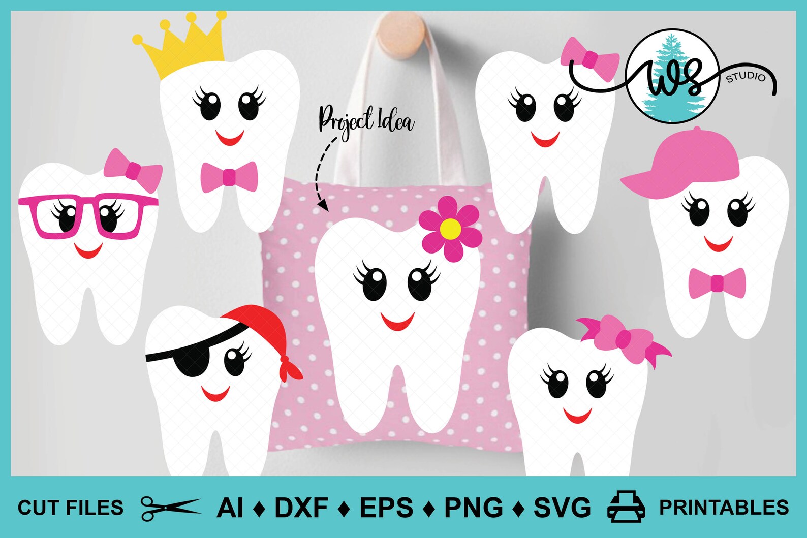Tooth Fairy Tooth SVG Tooth Fairy SVG Cartoon Tooth SVG | Etsy Canada