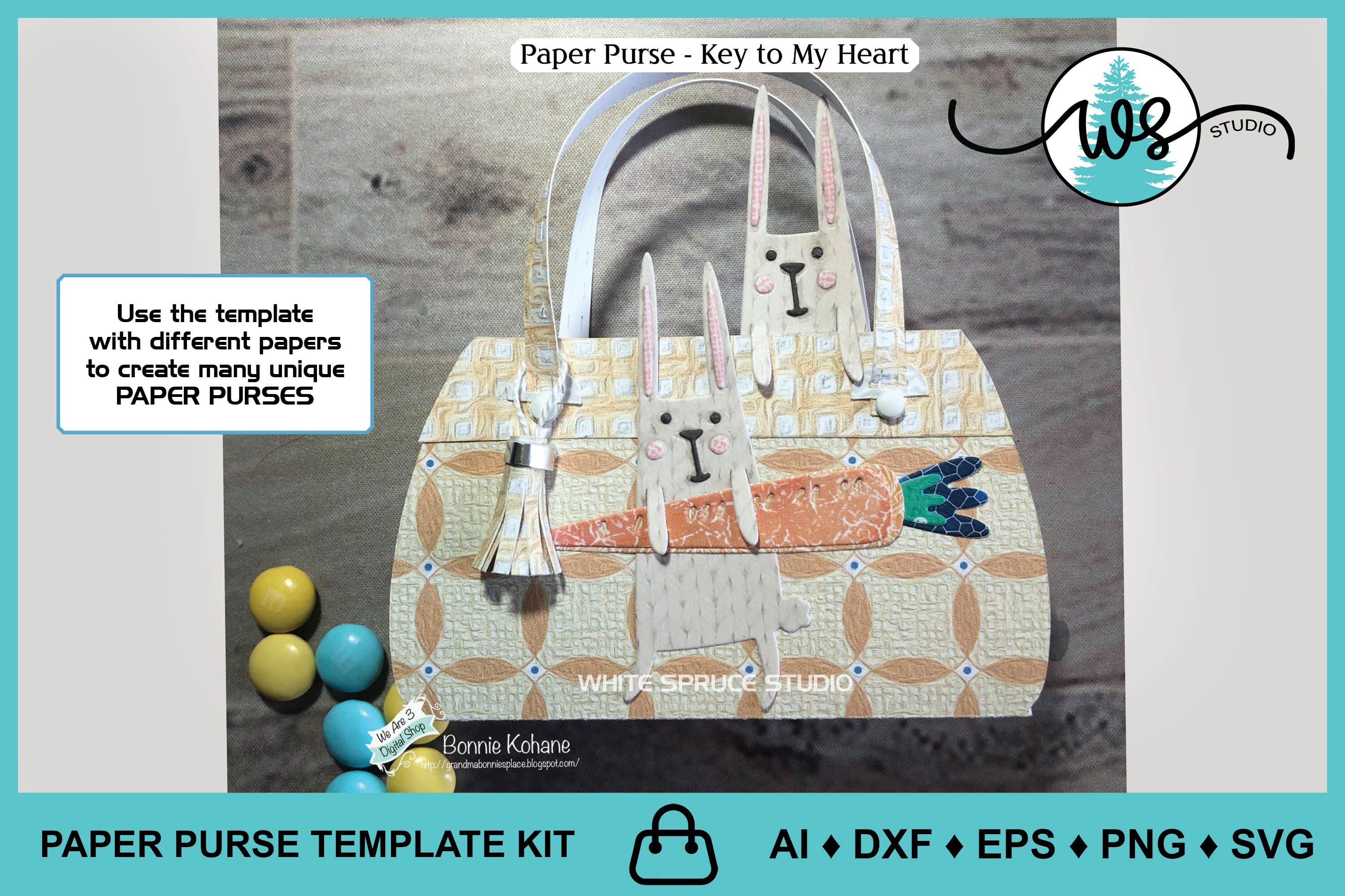 3D Paper Purse Template Digital Paper Paper Purse Gift Box - Etsy Canada