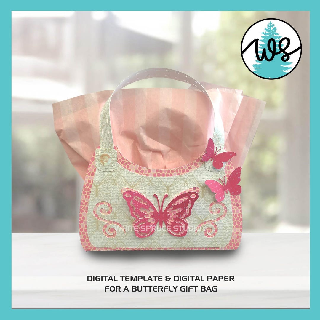 3D Paper Purse SVG, Paper Purse Template Svg, 3D Butterfly, Paper Gift ...