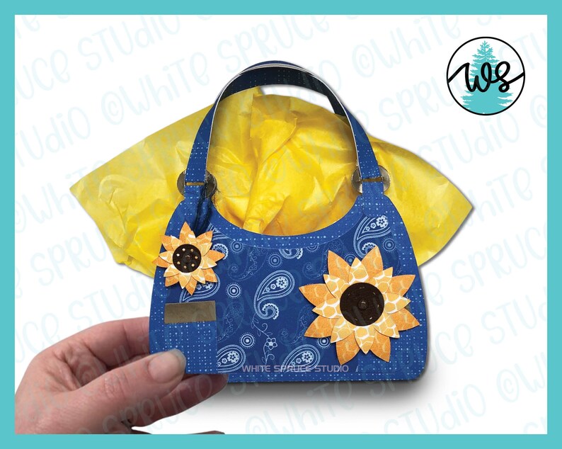3D Paper Purse SVG Paper Purse Template Svg 3D Sunflower - Etsy