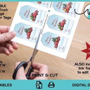 Editable Christmas Gift Tag, Printable Christmas Gift Tags, Printable ...