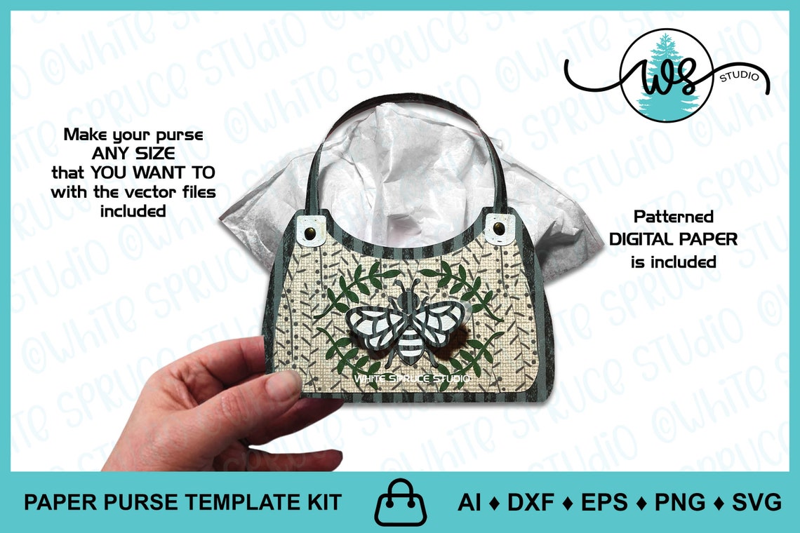 3D Paper Purse SVG Paper Purse Template Svg 3D Bumblebee - Etsy