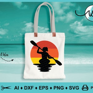 Kayak Logo SVG, Kayak Svg, Kayak Silhouette, Woman Kayak SVG, on the ...