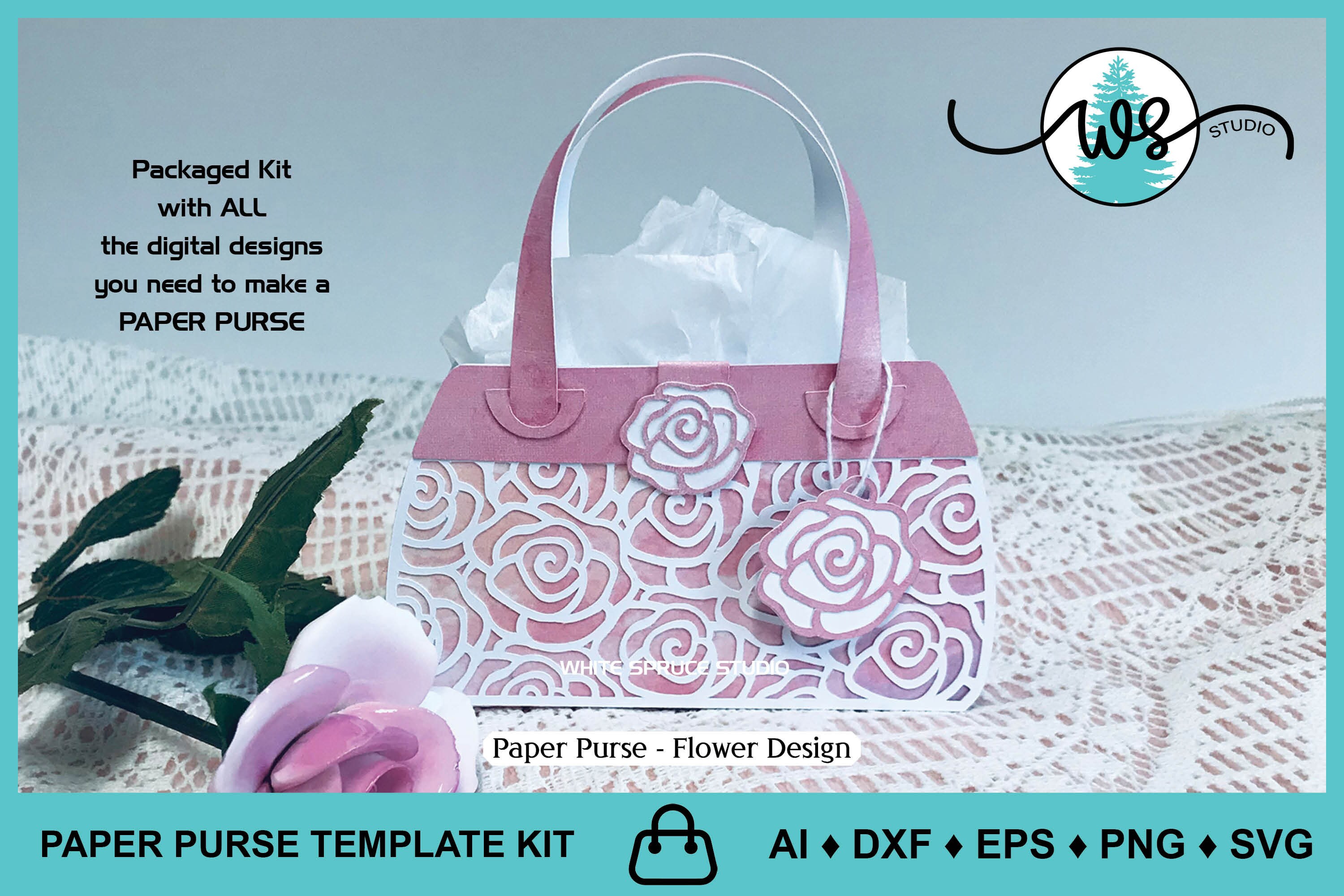 3D Paper Purse Template 3D Paper Purse Gift Box 3D Treat - Etsy Canada