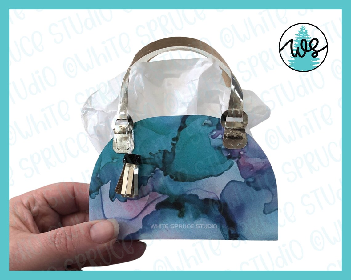 3D Paper Purse SVG Paper Purse Template Svg Paper Gift Box - Etsy