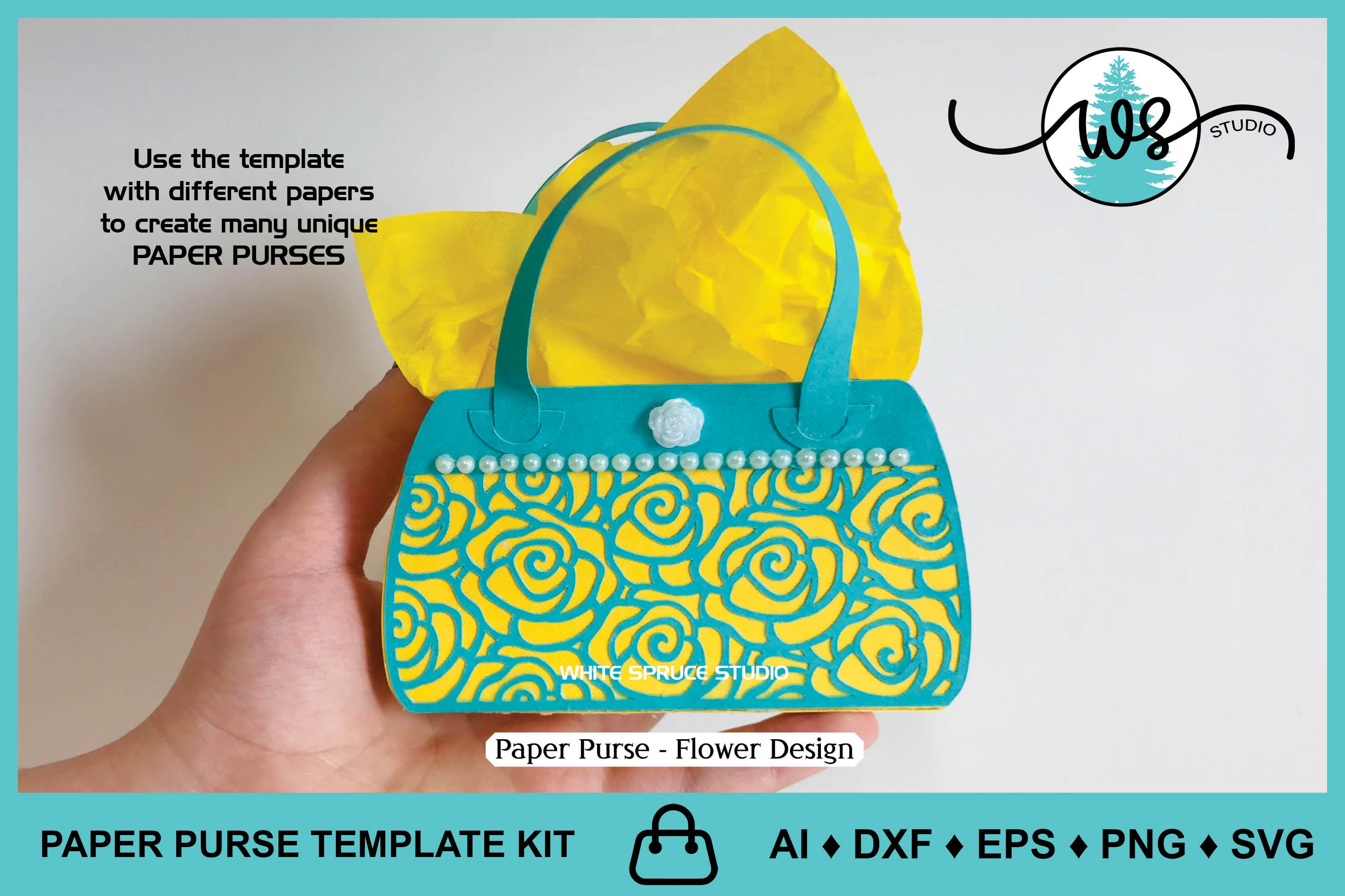3D Paper Purse Template 3D Paper Purse Gift Box 3D Treat - Etsy Canada