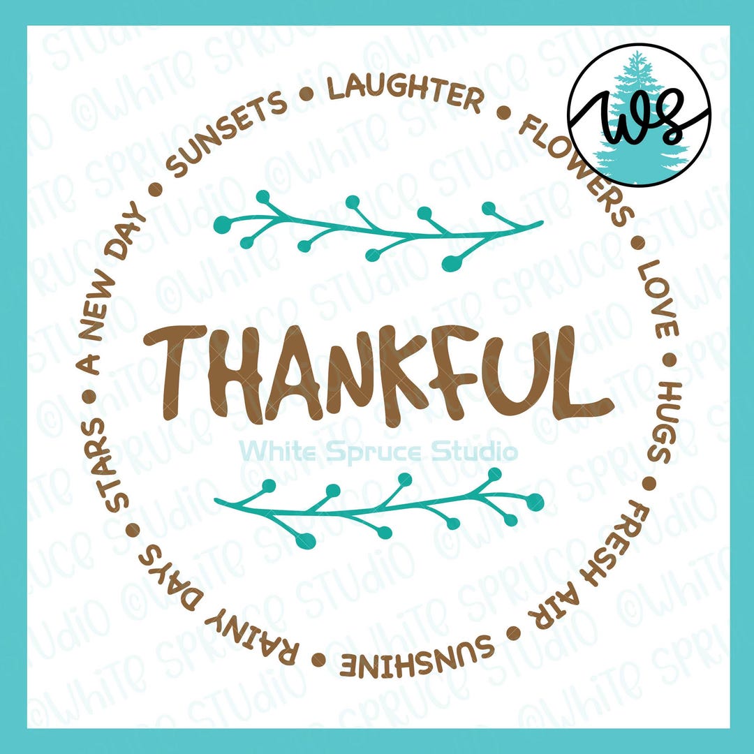 Thankful Logo SVG, Thankful Saying Svg, Autumn Sentiment SVG, Thankful ...