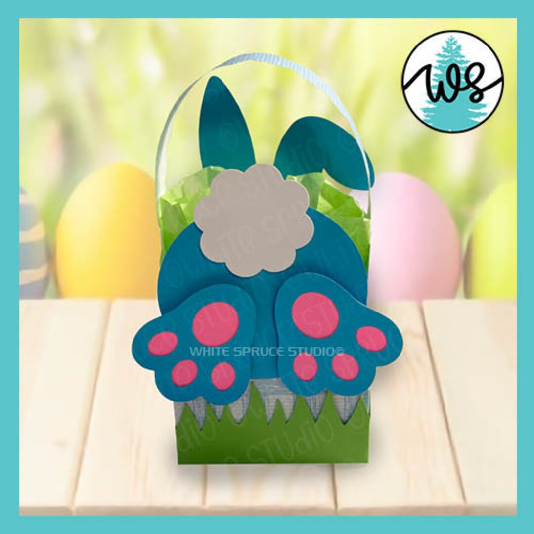 Easter Treat Holder SVG, Easter Bunny Basket Svg, 3D Bunny Svg, Paper ...