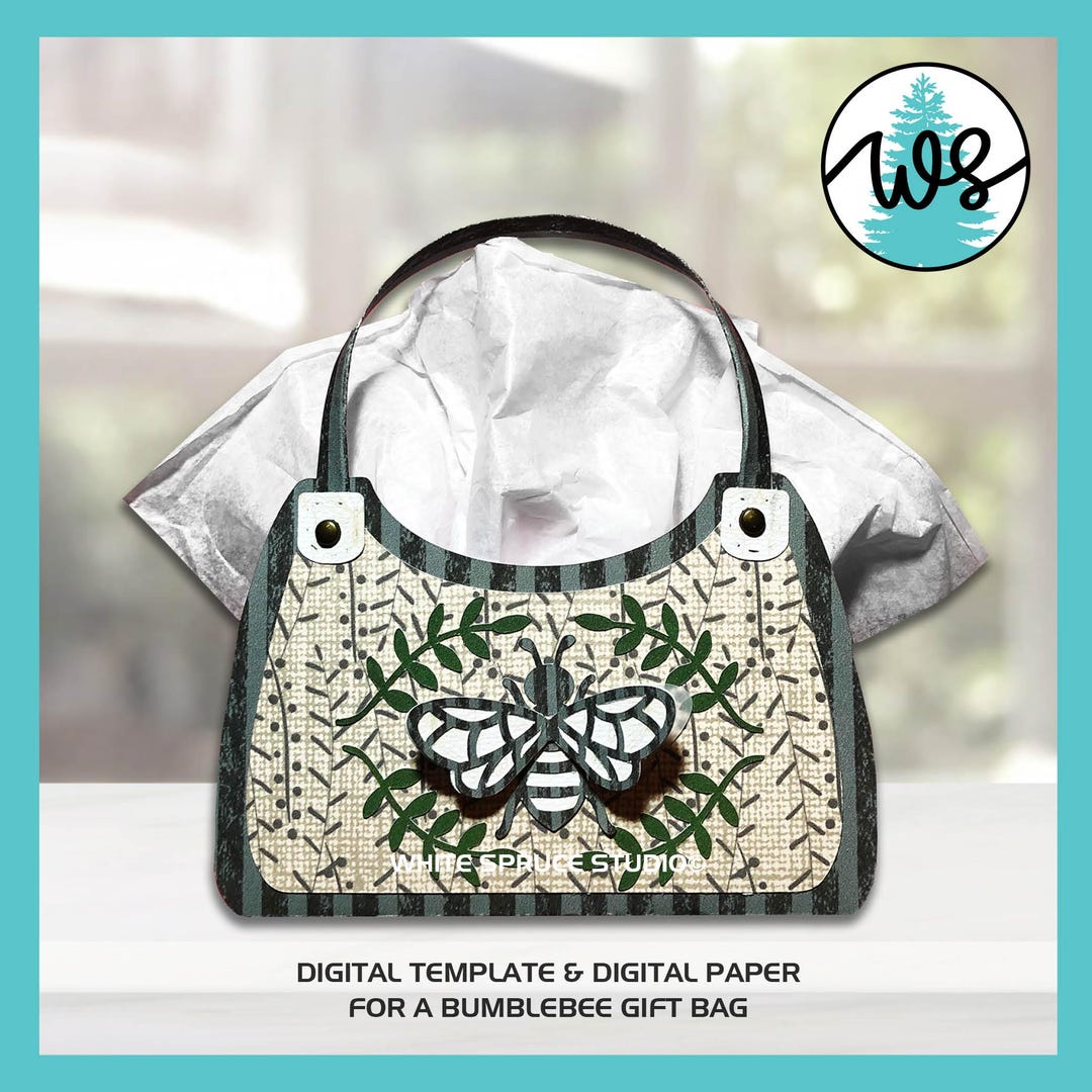 3D Paper Purse SVG, Paper Purse Template Svg, 3D Bumblebee, Paper Gift ...