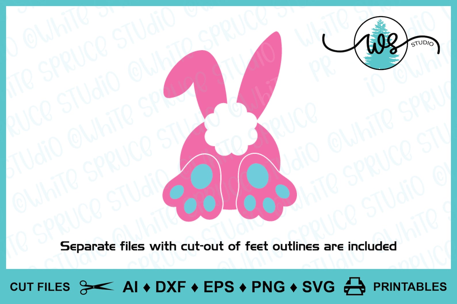Easter Bunny SVG Bunny Butt Svg Bunny Feet Svg Bunny Cut - Etsy