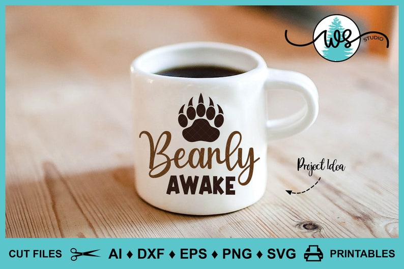 Bearly Awake SVG Bear Claw SVG Funny Coffee Saying Bearly - Etsy Ireland