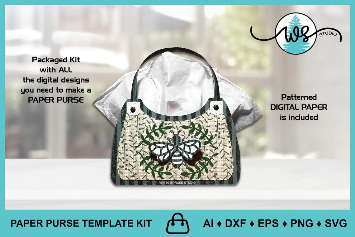 3D Paper Purse SVG Paper Purse Template Svg 3D Bumblebee - Etsy