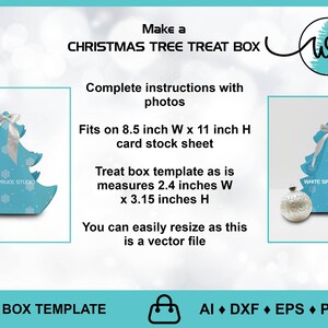 3D Christmas Tree Gift Box SVG: Paper Treat Box Template (digital ...