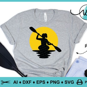 Kayak Logo SVG, Kayak Svg, Kayak Silhouette, Woman Kayak SVG, on the ...