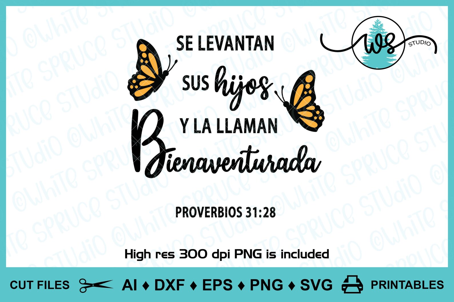Bienaventurada Spanish Bible Verse SVG, Mother's Day Proverbs 31:28 - Etsy