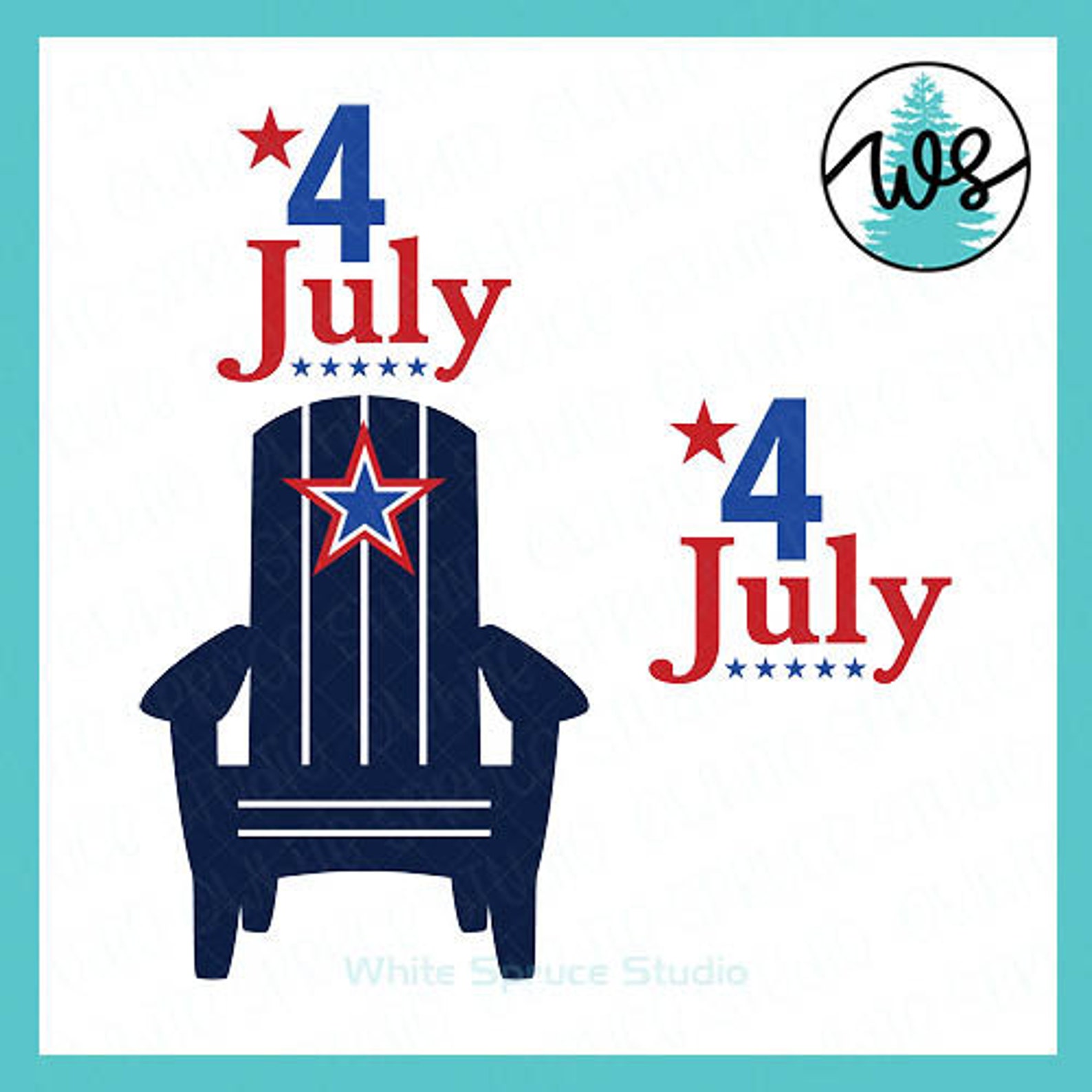 USA Patriotic Logo SVG: Beach Chair, July 4th (digital Download) - Etsy