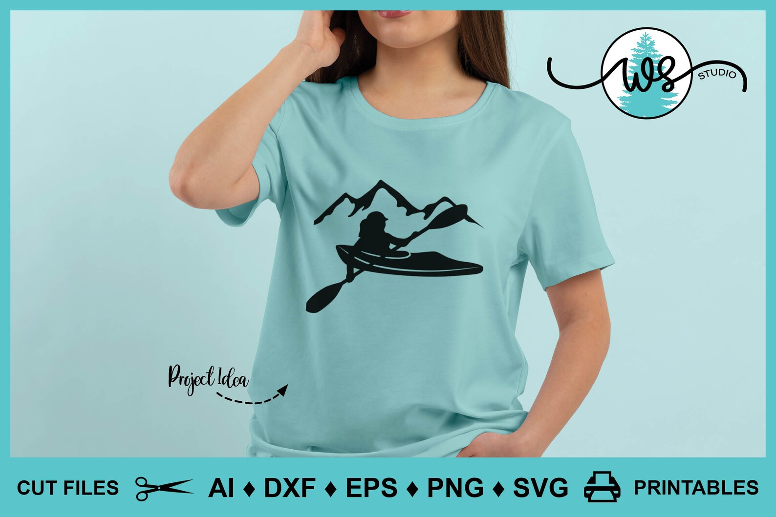 Kayak Logo SVG Kayak Girl Mountains SVG Kayak Girl Svg - Etsy