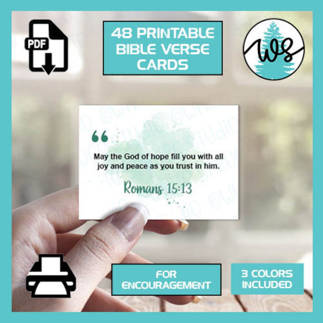 Printable Encouragement Bible Cards Positive Affirmation - Etsy