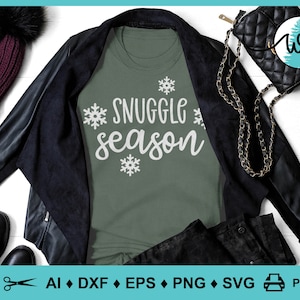 Snuggle Season Svg, Winter Logo SVG, Snowflake SVG, Christmas SVG ...