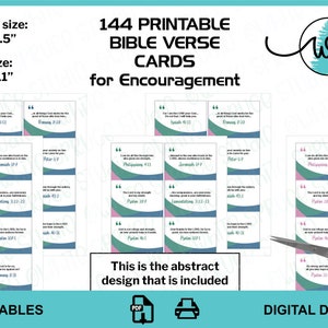Printable Encouragement Bible Cards, Positive Affirmation Cards ...