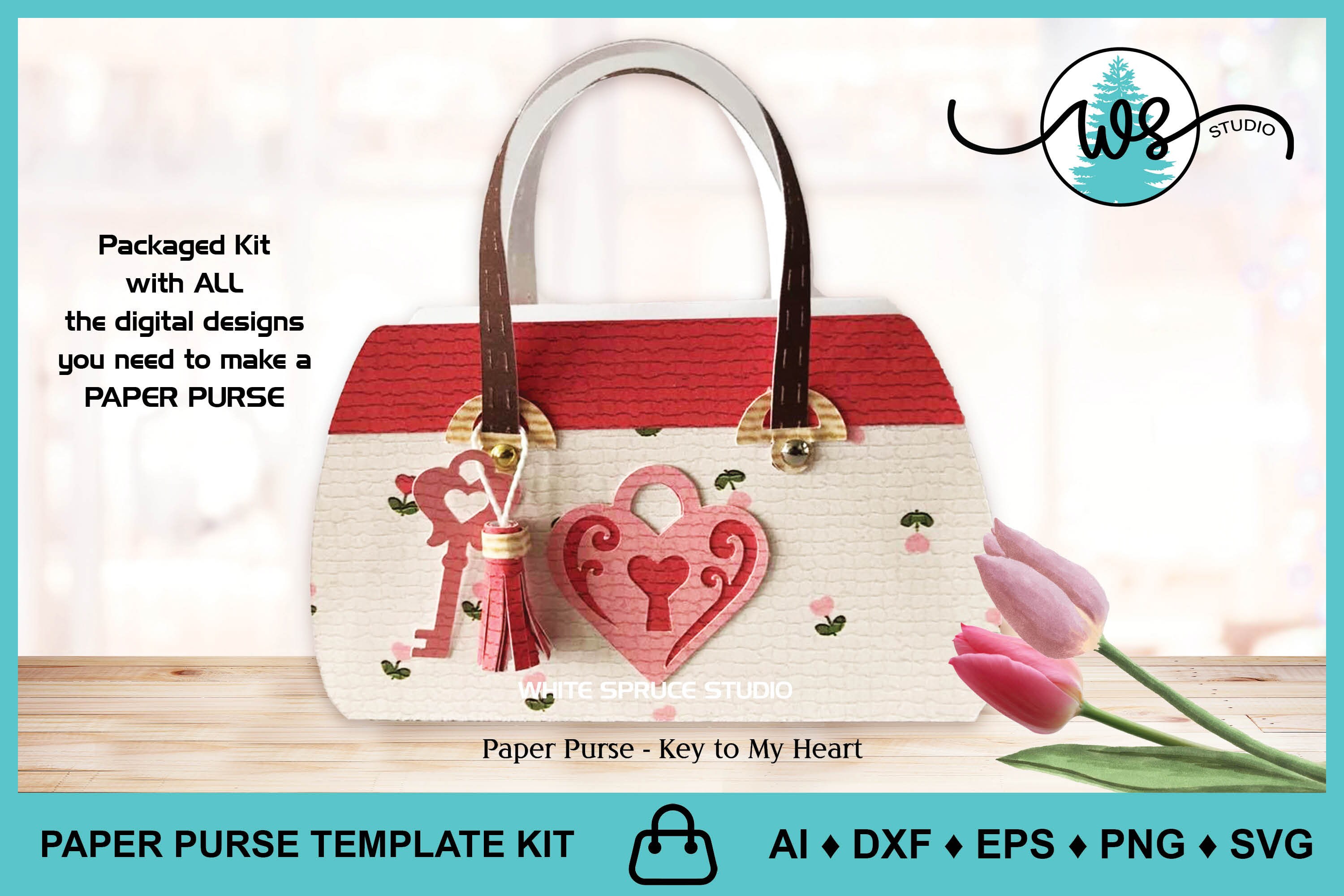 3D Paper Purse Template Digital Paper Paper Purse Gift Box - Etsy Canada