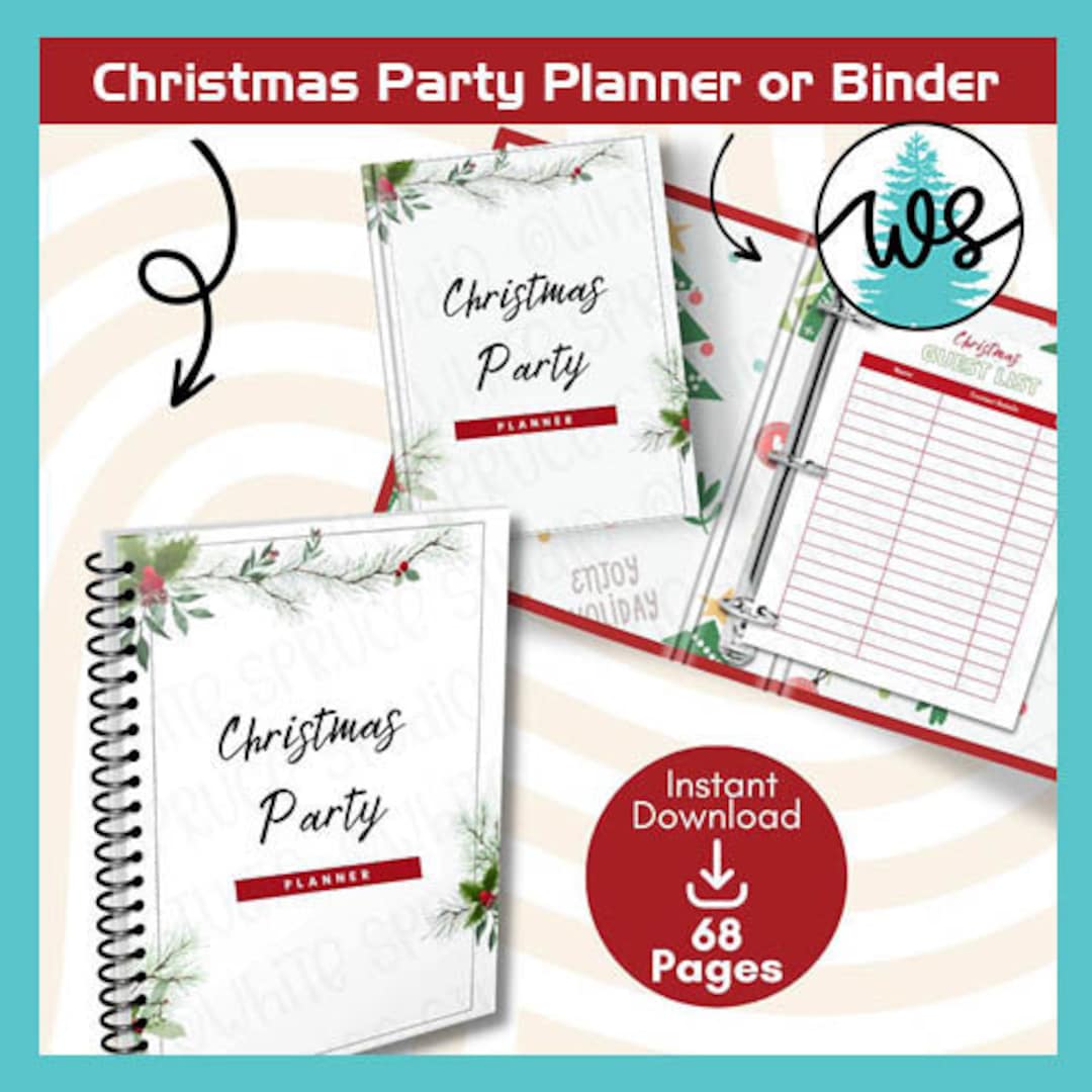 Printable Christmas Party Planner, Christmas Goal Planning PDF ...
