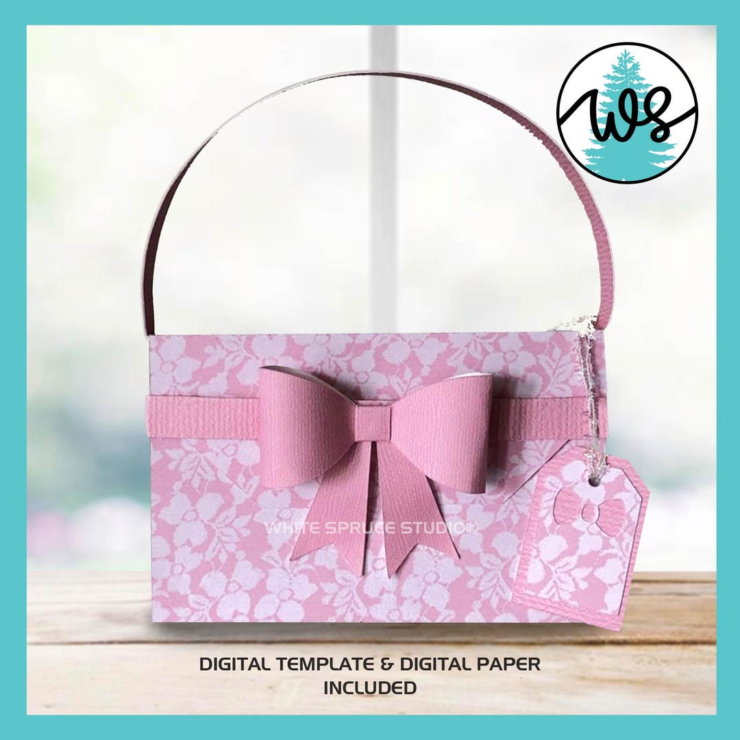 3D Paper Purse Template: Flower Gift Box SVG (digital Download) - Etsy