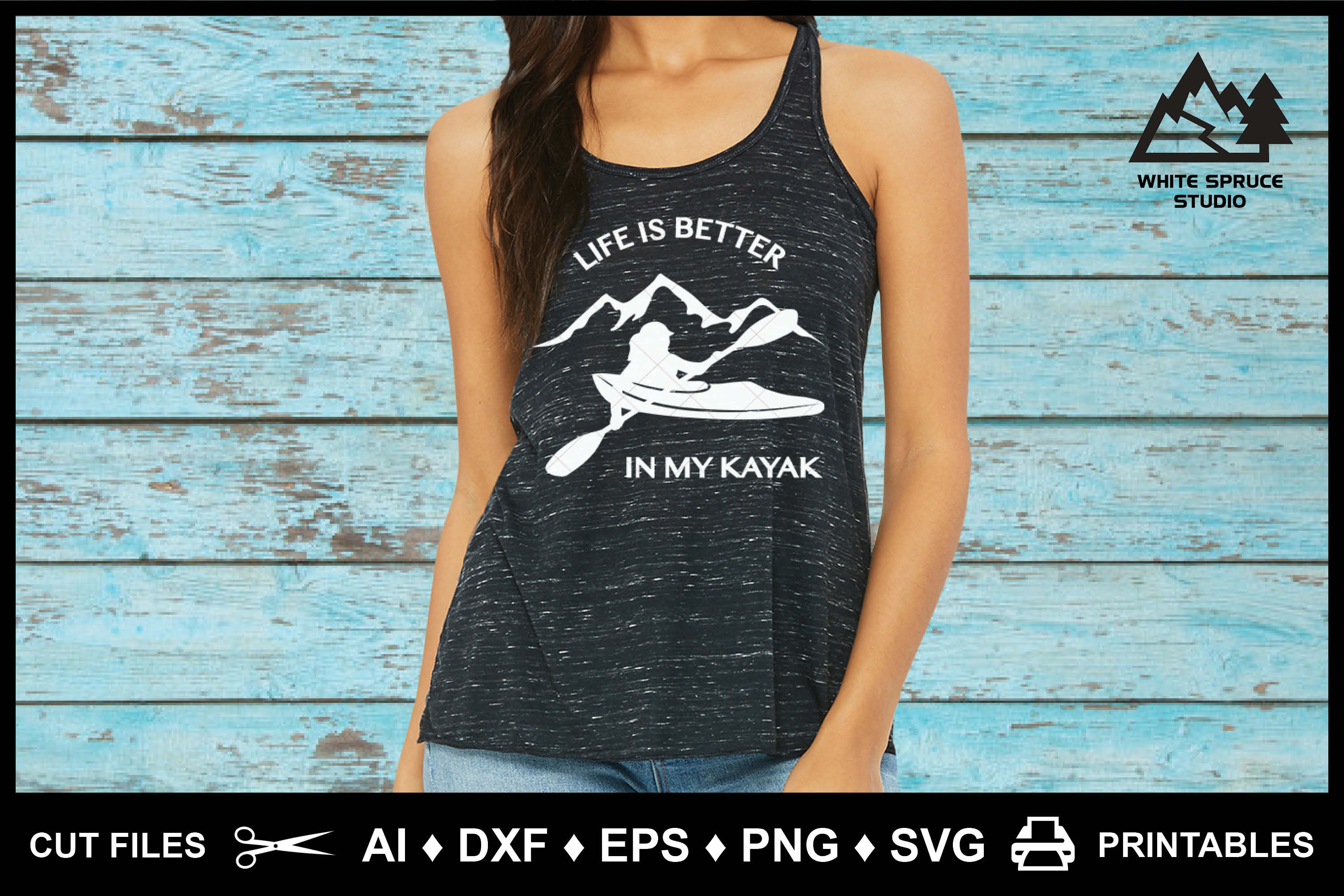 Kayak Logo SVG Kayak Saying Life Is Better In My Kayak On | Etsy