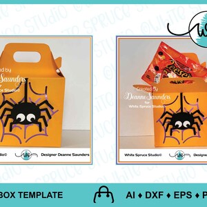 Halloween Spider Gift Box SVG: Treat Bag, Paper Purse (digital Download ...