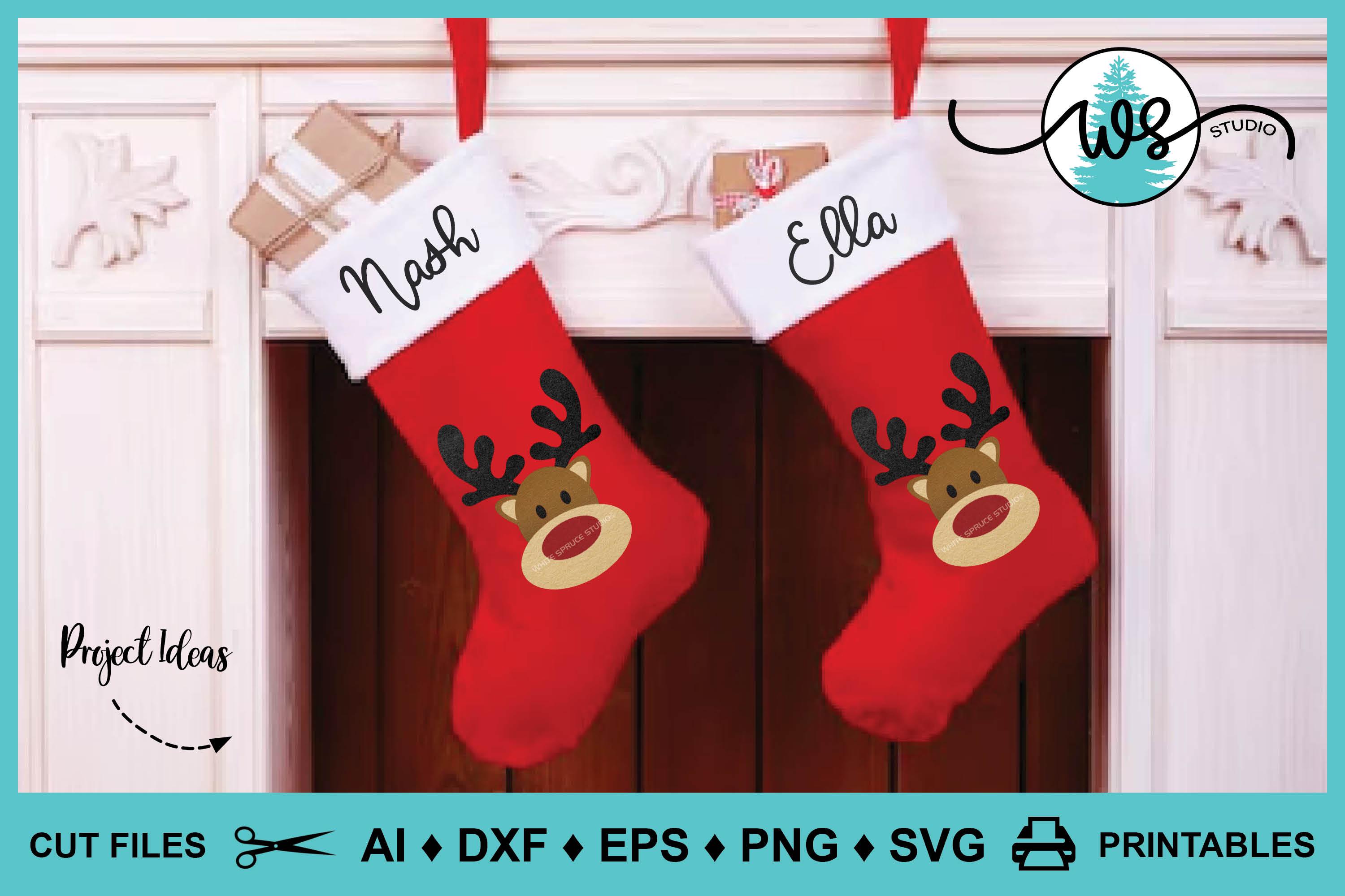 Reindeer Face Cut File, Reindeer Svg, Christmas Reindeer Svg, Reindeer ...