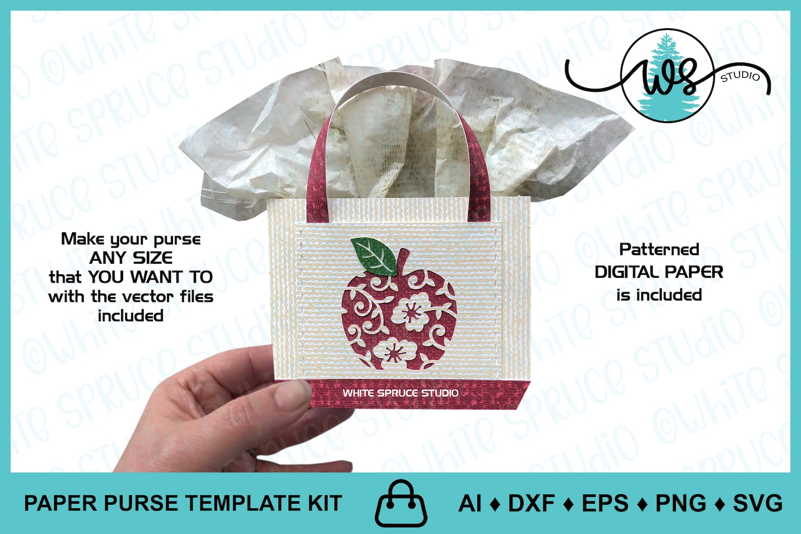 3D Paper Purse SVG Paper Purse Template Svg Teacher Gift - Etsy Canada