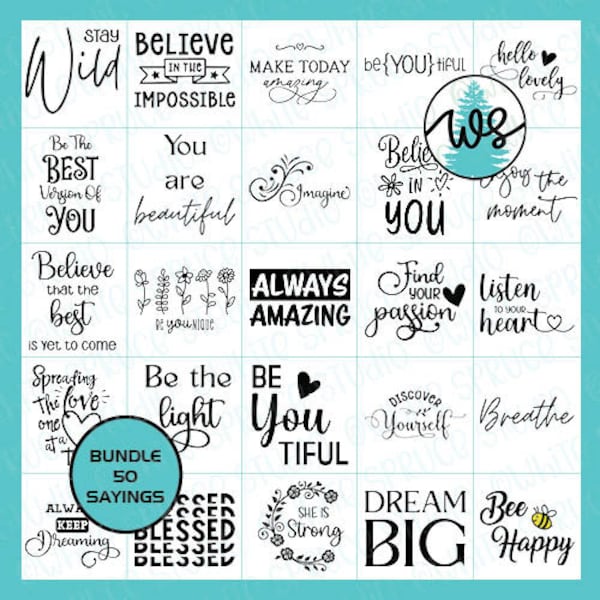 Positive Quotes Svg - Etsy