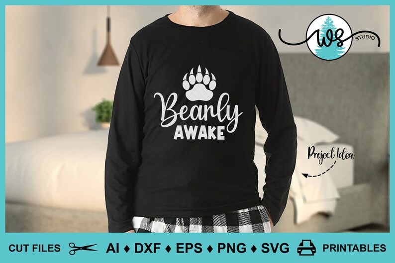 Bearly Awake SVG Bear Claw SVG Funny Coffee Saying Bearly - Etsy