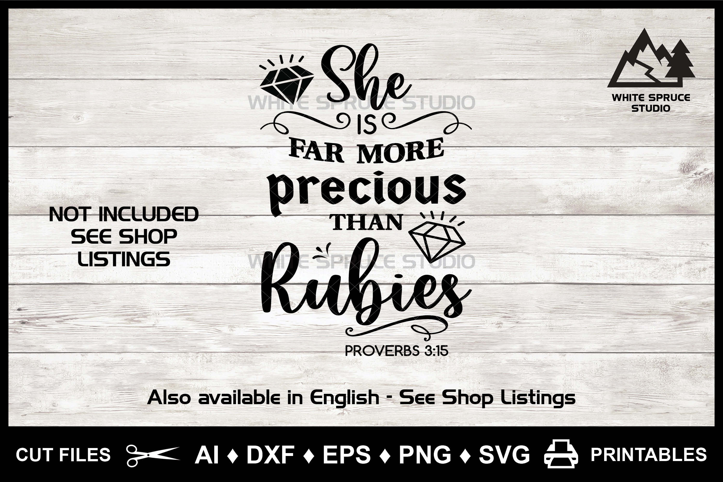 Spanish Bible Verse SVG, Proverbs 3:15, Mother's Day Gift (digital ...