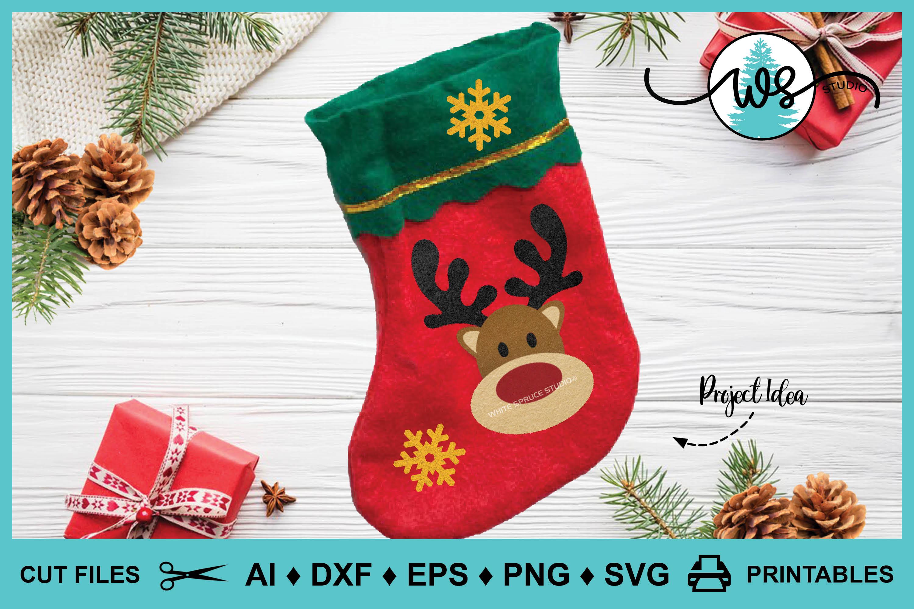 Reindeer Face Cut File, Reindeer Svg, Christmas Reindeer Svg, Reindeer ...