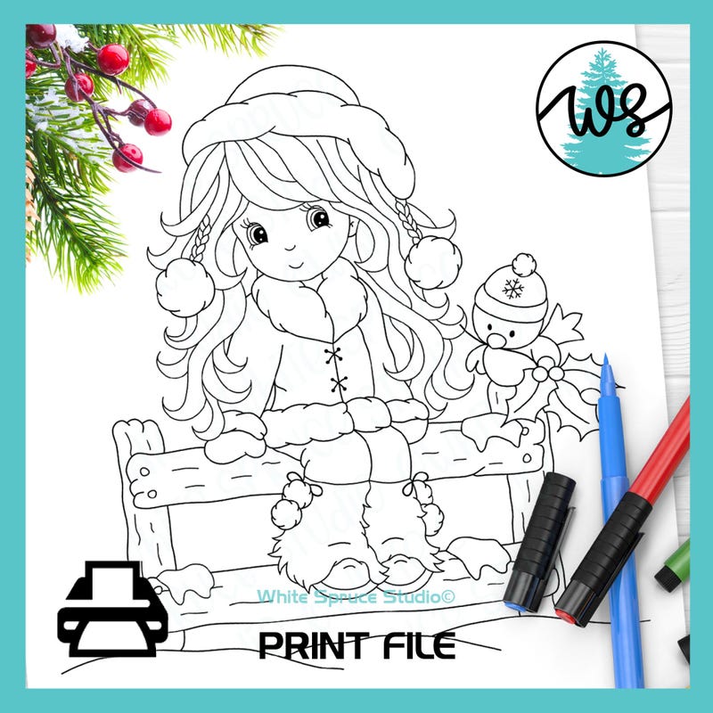 Christmas Digi Stamp - Etsy