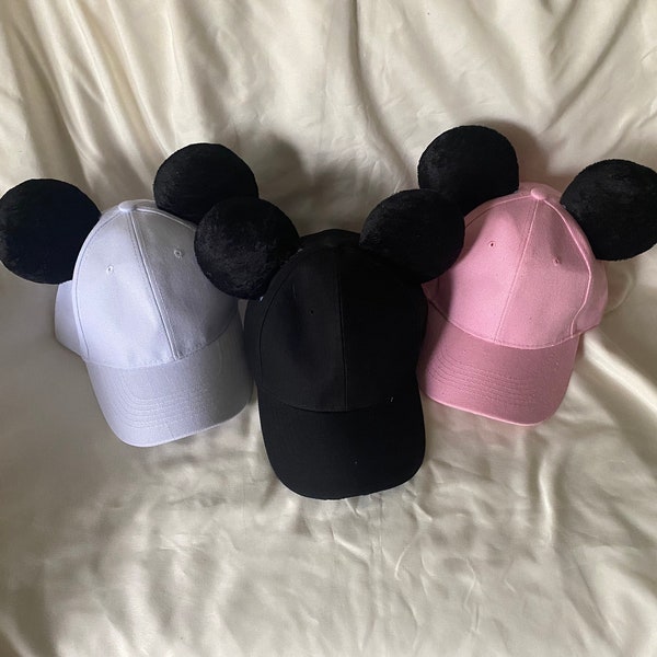 Pink Mickey Ear Baseball Cap - Etsy