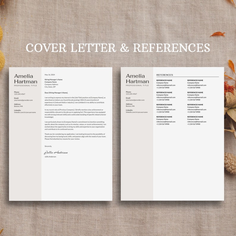 Resume Template Google Docs, Microsoft Word Resume, Pink Resume, CV ...