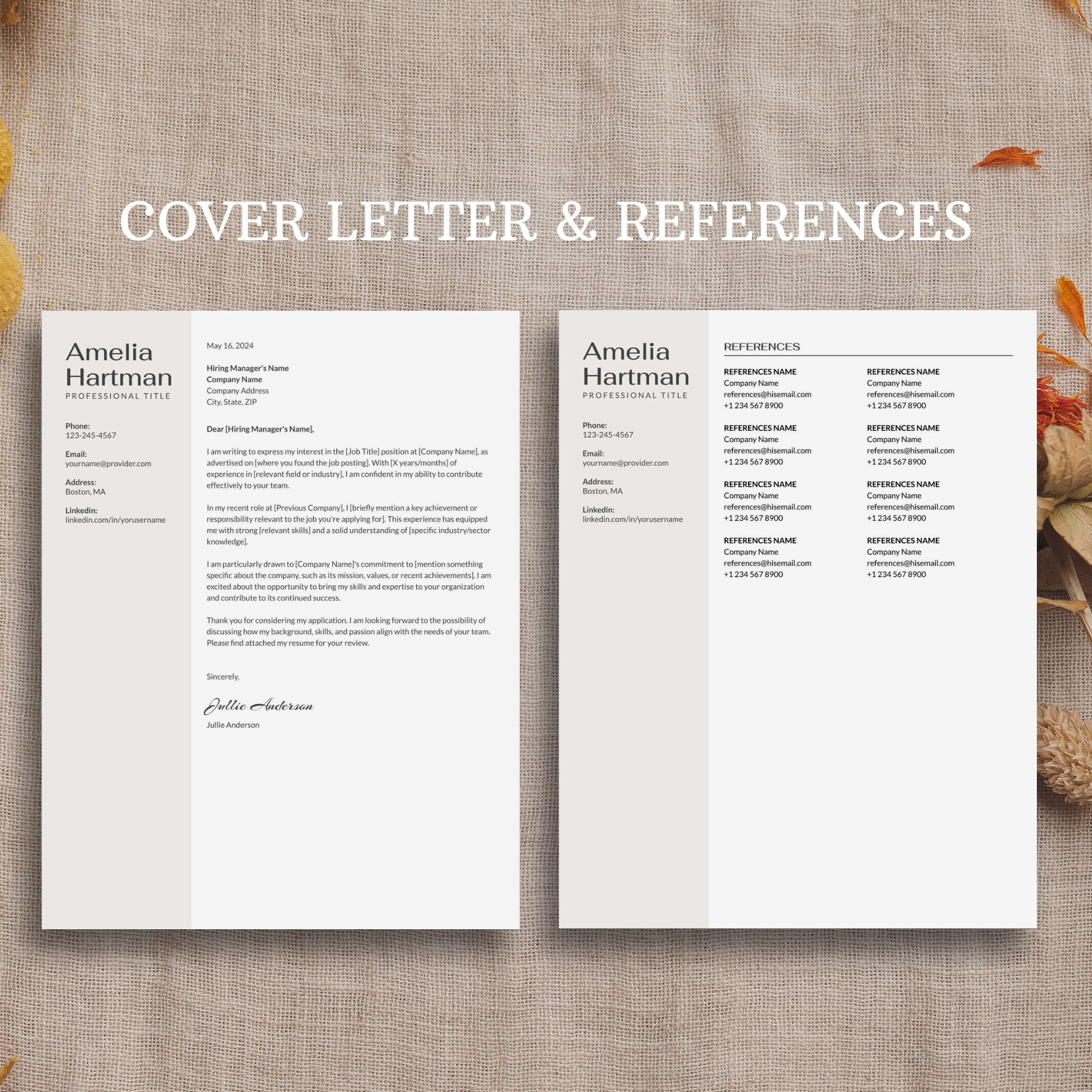 Resume Template Google Docs, Microsoft Word Resume, Pink Resume, CV ...