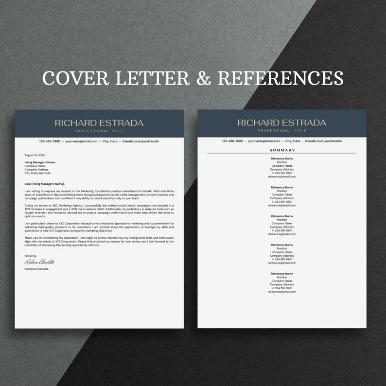 ATS Friendly Resume Template Google Docs, Microsoft Word Resume, Resume ...